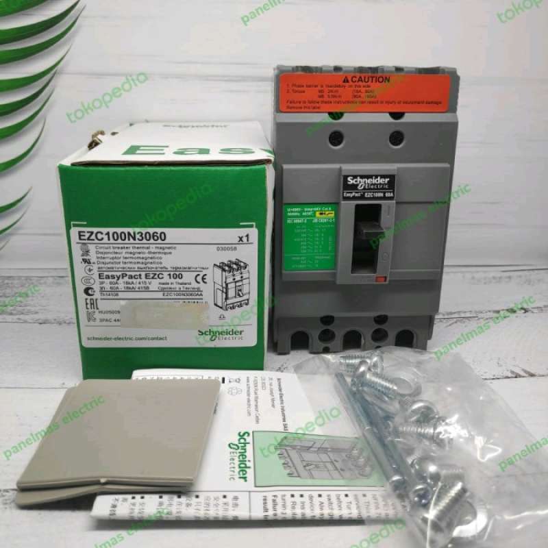 Promo SCHNEIDER MCCB 18KA EZC100N 3P 60A EZC100N3060 Diskon 23% di ...