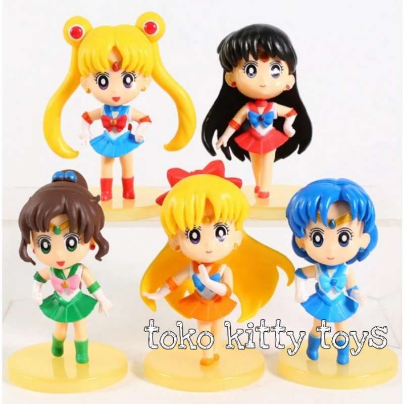 Promo SAILOR MOON FIGURE SET 6 MAINAN HIASAN TOPPER CAKE SAILORMOON ...