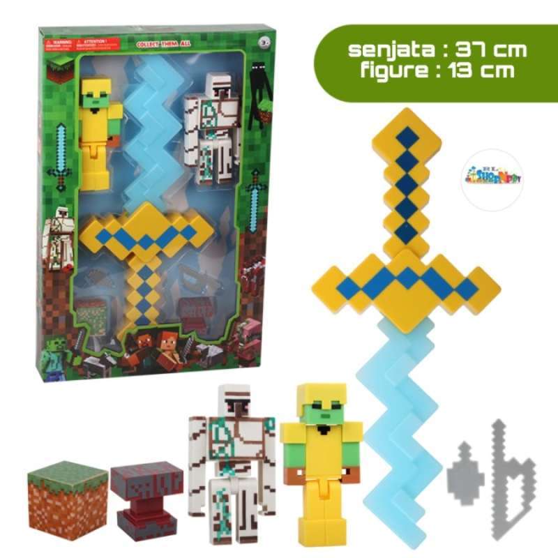 Promo Mainan anak Senjata Pedang Game Minecraft Mine Craft Creeper ...