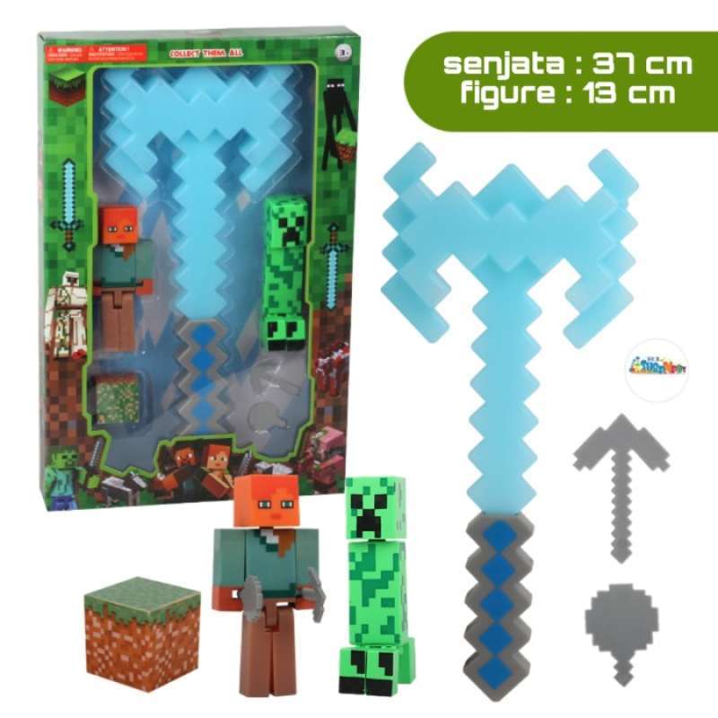 Promo Mainan anak Senjata Pedang Game Minecraft Mine Craft Creeper ...