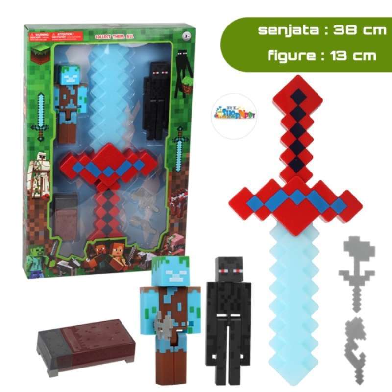 Promo Mainan anak Senjata Pedang Game Minecraft Mine Craft Creeper ...