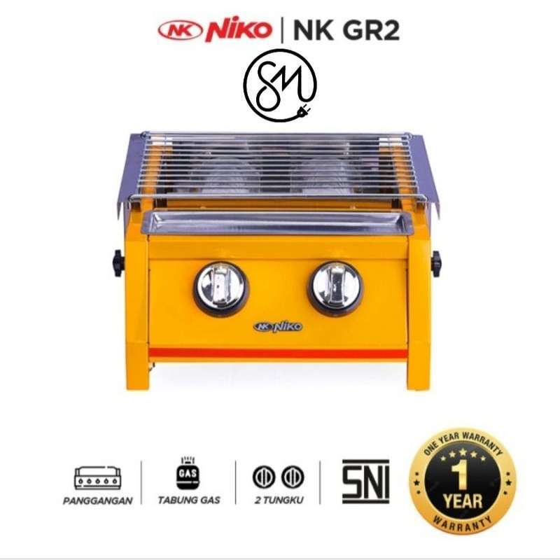 Jual Kompor Bbq Panggangan Sosis Niko Nk-gr2 Grill 2 Tungku Gas Nkgr2 ...