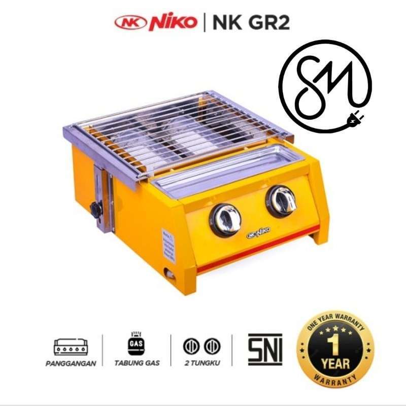 Jual Kompor Bbq Panggangan Sosis Niko Nk-gr2 Grill 2 Tungku Gas Nkgr2 ...
