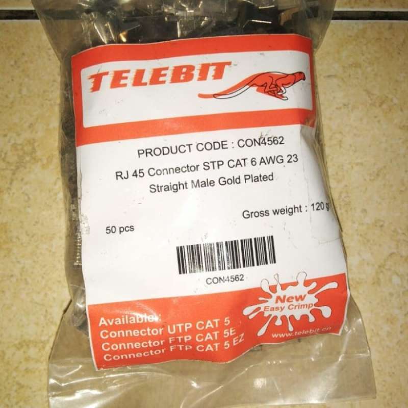 Promo Telebit Konektor RJ45 FTP / STP Cat6 Diskon 23% di Seller Rocho ...