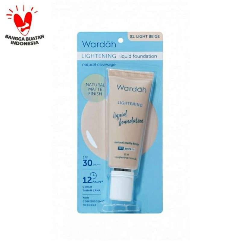 Jual Wardah Lightening Liquid Foundation 25ml Fondation - 01 Light ...