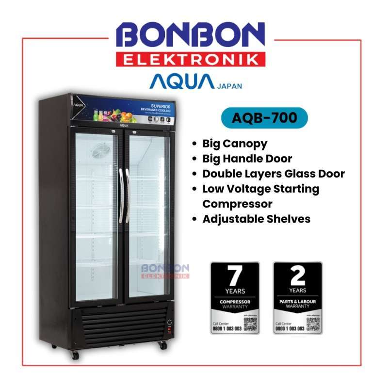 Jual Aqua Showcase 2 Pintu 464l Aqb 700 / Aqb-700 / Aqb700 464l Di Seller Bonbon Elektronik ...