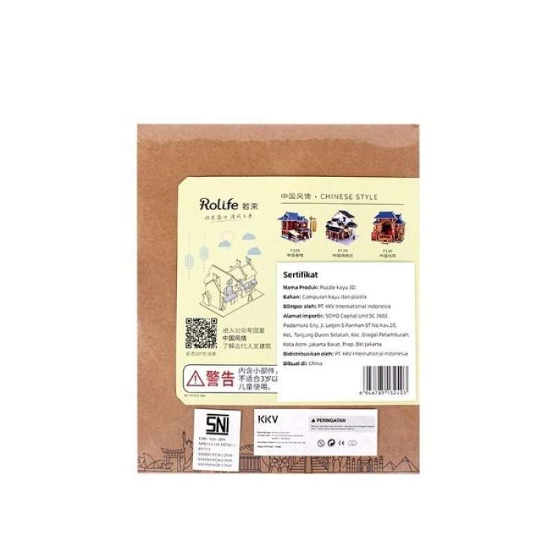 Promo Kkv Rolife 3D Wooden Puzzle Diy Bangunan - Chinese Diskon 23% di ...