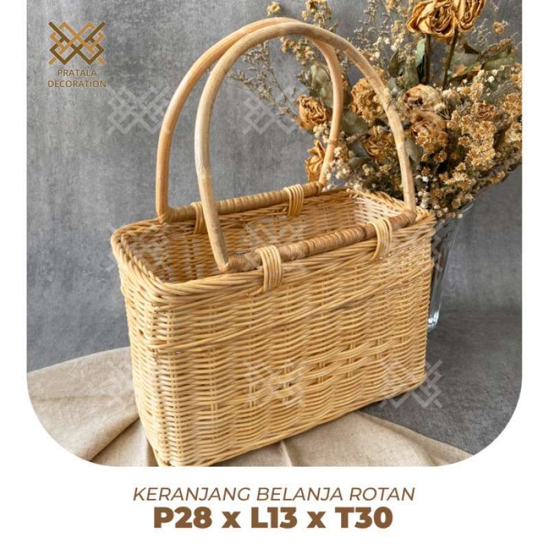 Jual KERANJANG BELANJA ROTAN BUATAN UMKM INDONESIA PRATALA DECORATION ...