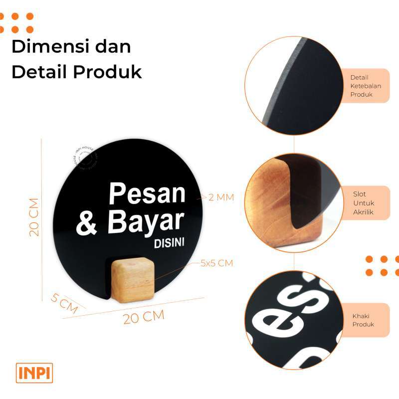 Jual Sign Pesan Dan Bayar Disini Kayu Akrilik Lingkaran - Inpi House ...