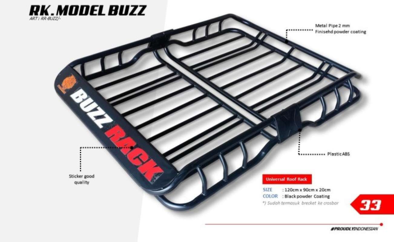 Promo Roof Rack Roof Top Universal merk BUZZ RACK Premium Diskon 23% di ...