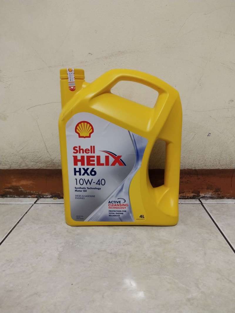 Promo Oli Mesin Shell Helix Hx 6 Hx6 10W-40 4L 4 Liter Galon Baru ...