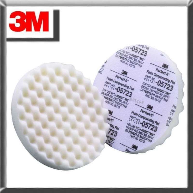 Promo 3M Foam Compounding Pad 05723 / Busa Putih Poles Mobil 8In Baru ...