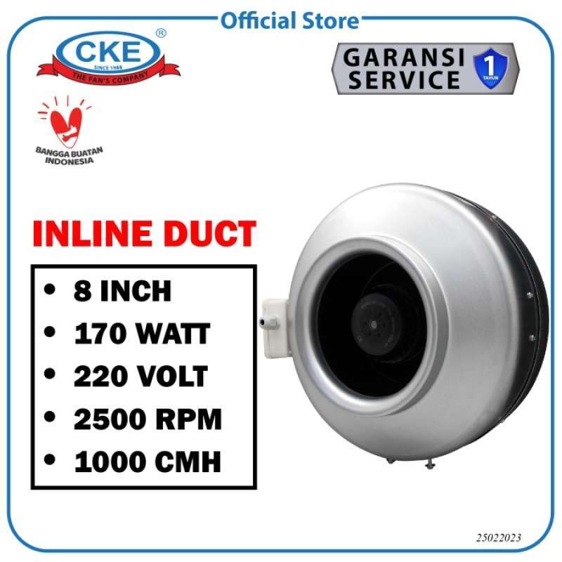 Promo Duct Inline CKE CI-CDI200 8 Inch Inline Fan Duct Fan Blower Hisap ...