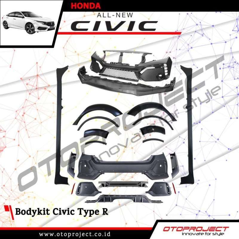 Jual Body Kit Set + Grill Depan Honda All New Civic Type R Otoproject ...