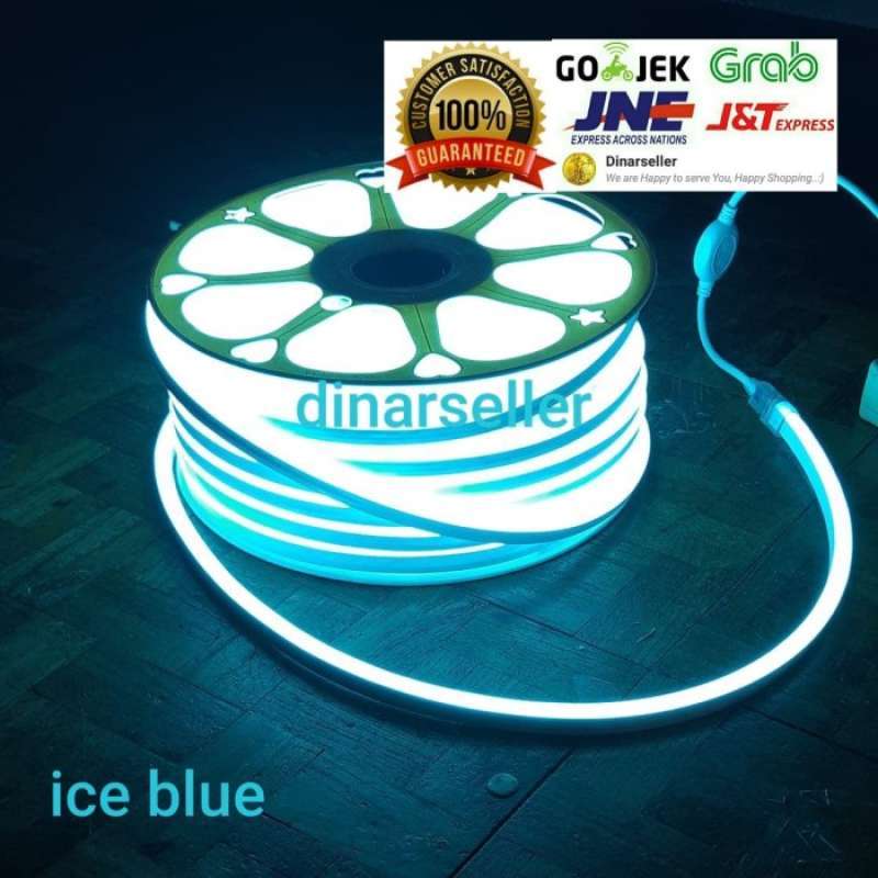 Promo NEON FLEX ICE BLUE 10 METER + SOKET 220V LED NEON SELANG SUSU ...
