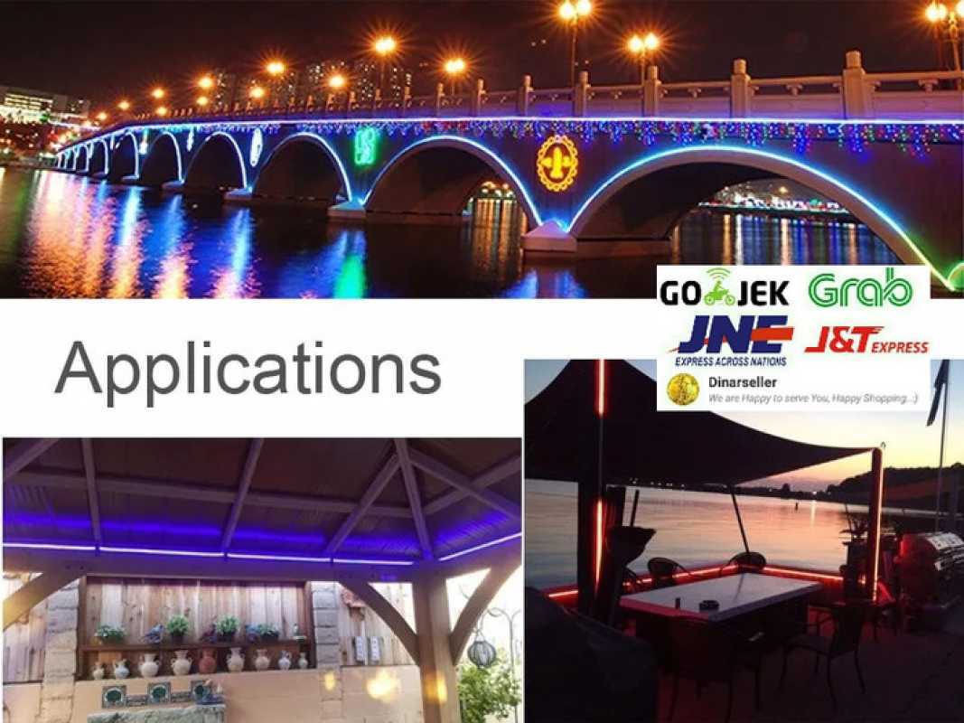 Promo NEON FLEX ICE BLUE 10 METER + SOKET 220V LED NEON SELANG SUSU ...