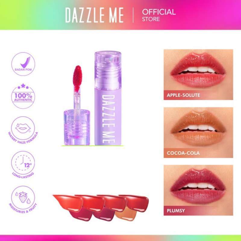 Jual Dazzle Me Juicy Punch! Lip Tint | Matte 7 Colors Super Stay ...