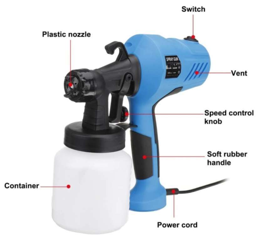Jual Mesin Alat Semprot Cat Kompresor Listrik Elektrik Sprayer Gun ...