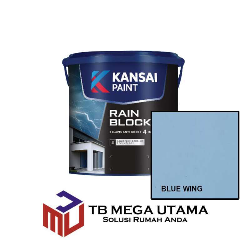 Jual Kansai Paint Rain Block 4 in 1 Blue Wing 5 Kg | Cat Waterproofing ...