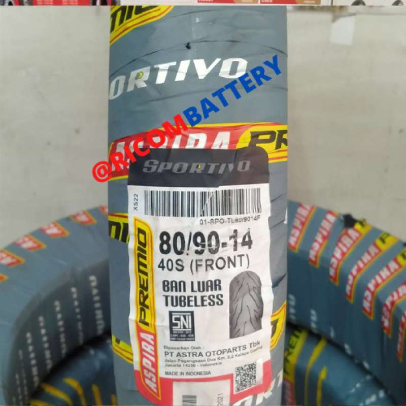 Promo BAN MOTOR PRE SPORTIVO 40S (FRONT) 80/90 RING 14 TUBLESS Diskon 23% di Seller Minotur ...