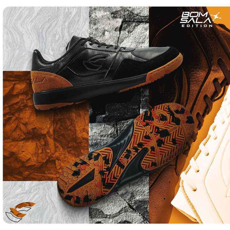 Jual Calci Bomsala X Dazzler White Cream/ Black Tan Sepatu Futsal Calci ...