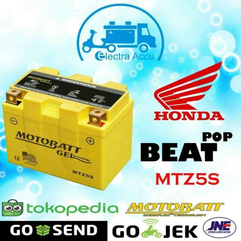 Promo Aki motor honda beat pop motobatt mtz5s aki gel GARANSI Diskon 4% di Seller SNJ Sentra ...