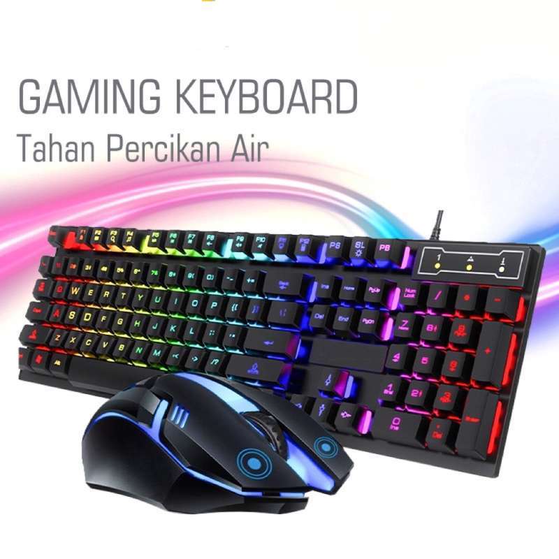Promo 4 in 1 Pengukiran Laser Paket Gaming Keyboard dan Mouse RGB dan ...