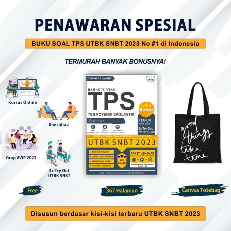Promo Buku Soal And Pembahasan Tps Utbk Snbt Tahun 2023 Diskon 23 Di