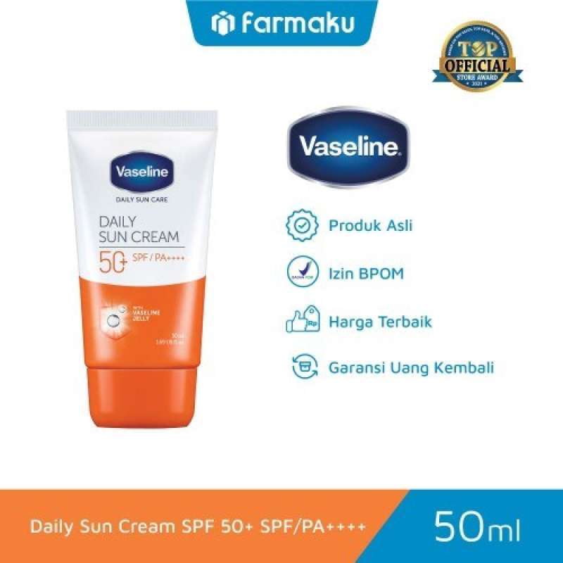 Promo Vaseline Daily Sun Cream Spf 50+ Spf/pa++++ Diskon 23% Di Seller ...