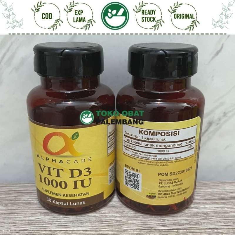 Promo ALPHACARE VIT D3 1000 30 KAPSUL LUNAK ALPHA CARE VITAMIN D3 ...