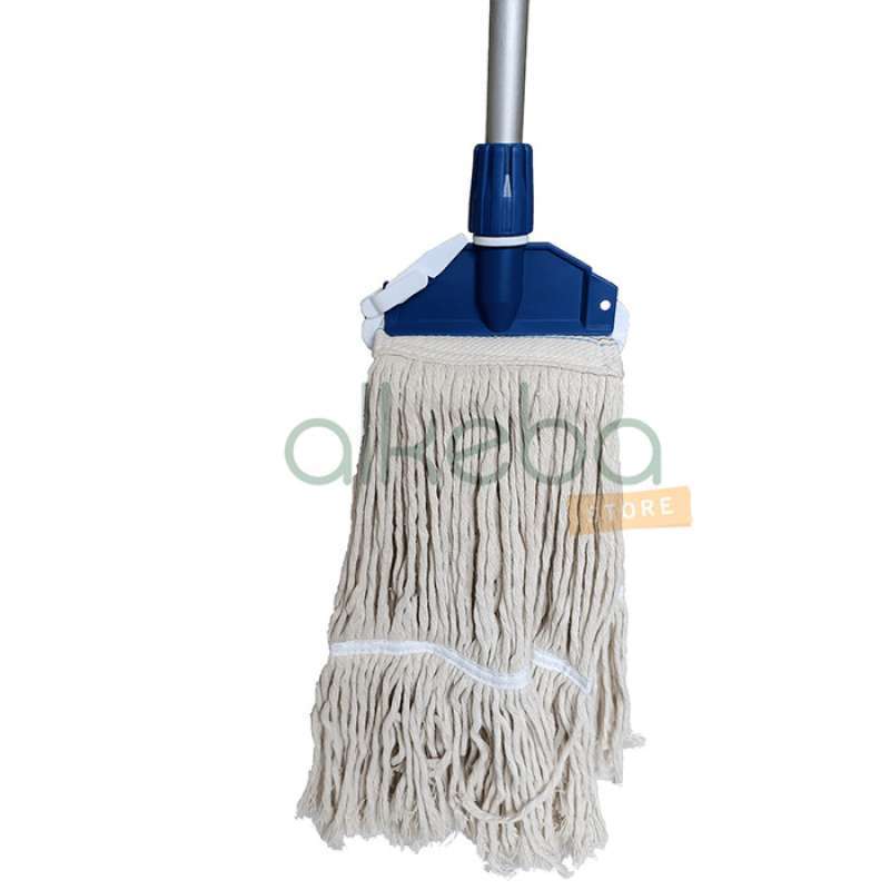 Promo Mop pel Set Komplit Kain Putih Standar / tongkat + frame mop ...