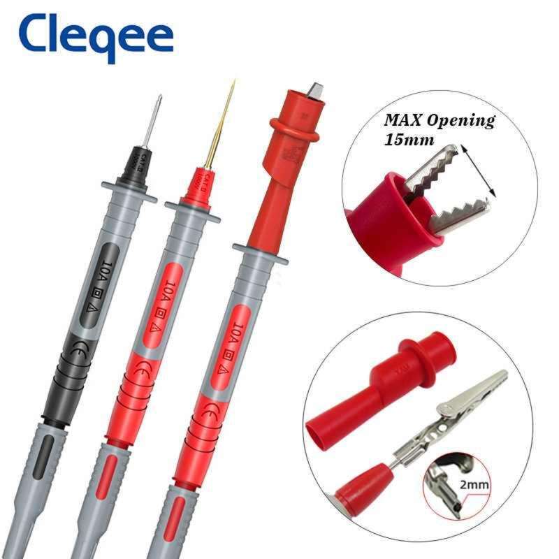 Jual Cleqee Kabel Test Lead 18 In 1 Klip Alligator Hook Tespen Banana ...