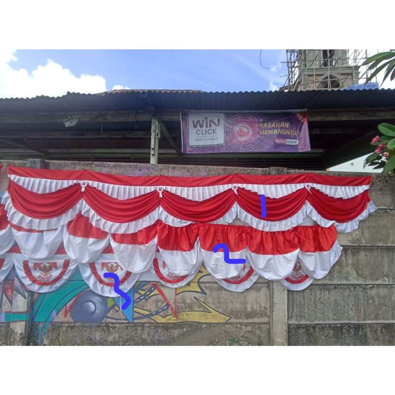 Background Foto Bendera Merah