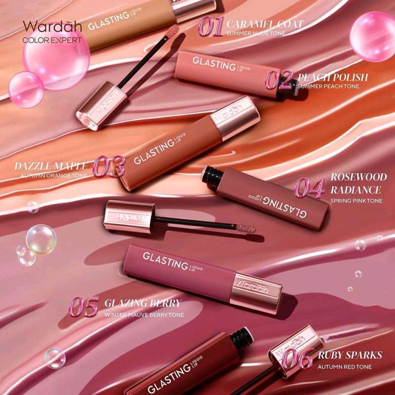 Jual Wardah Glasting Liquid Lip Lipcream Matte - 01 Caramel Coat Di ...