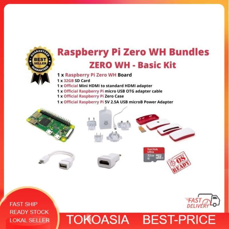 Jual Raspberry Pi Zero Wh (pre-soldered With Headers) Bundles Di Seller Tokoasia-riau - Tokoasia ...