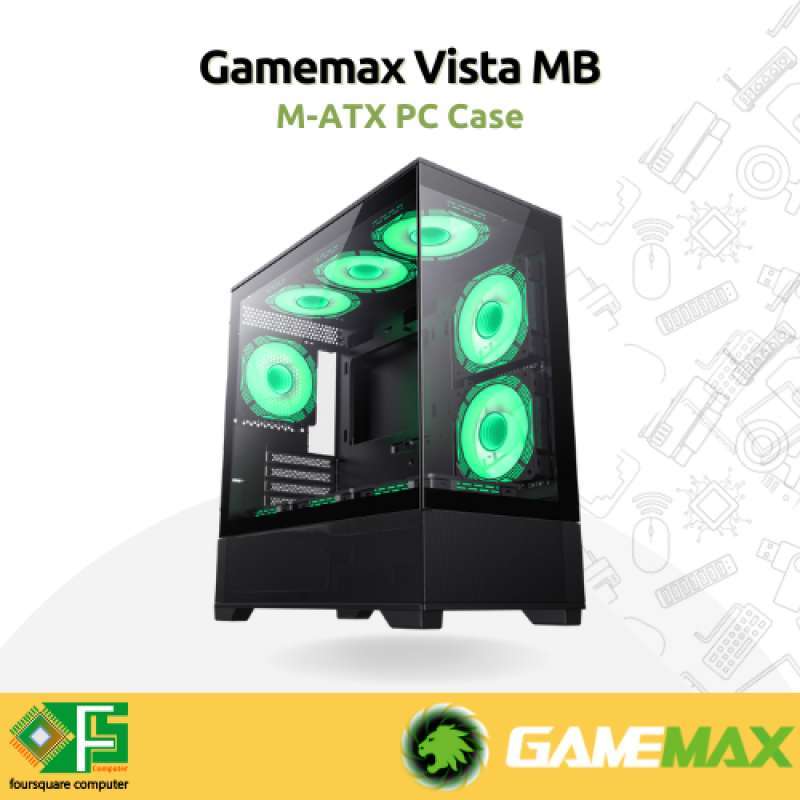 Jual Gamemax Vista Mb Black | Casing Pc Micro Atx | Cpu Pc Case Gaming ...