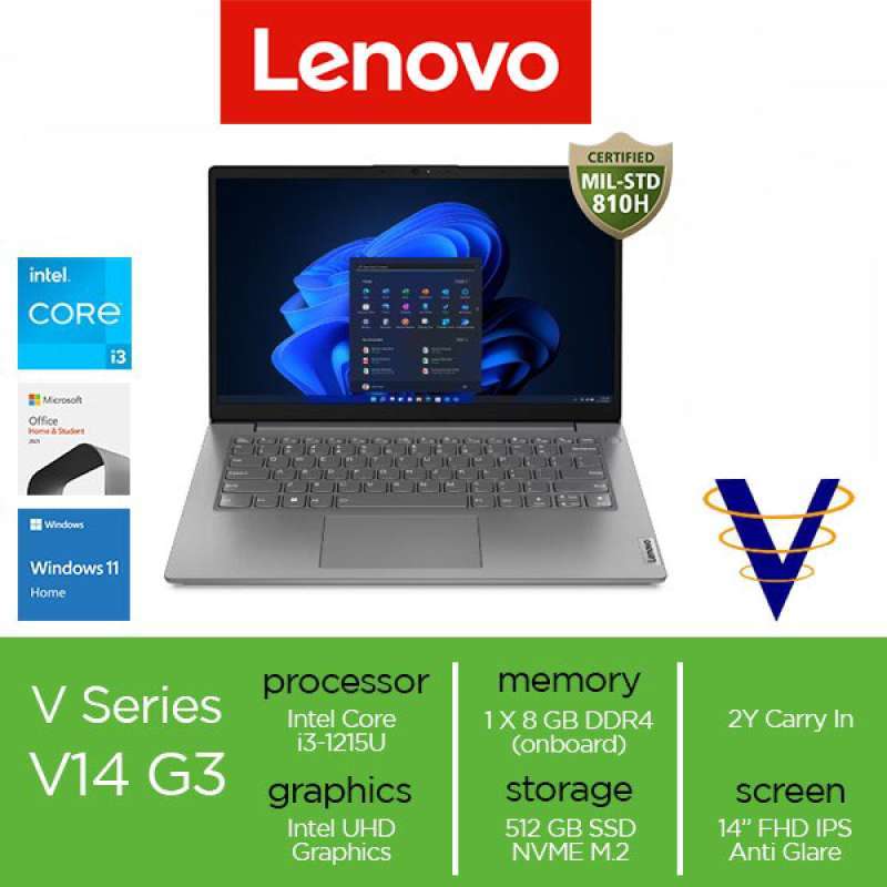 Jual Lenovo Lenovo V14 G3 Iap Core I3-1215u 8gb 512gb W11 Ohs Di Seller Vortexindo - Vortexindo ...