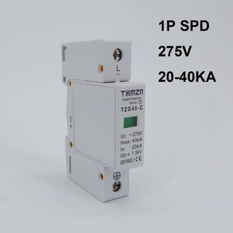 Promo AC SPD 1P 275V 20-40KA CLASS C PENGAMAN PETIR SURGE ARRESTER AC ...