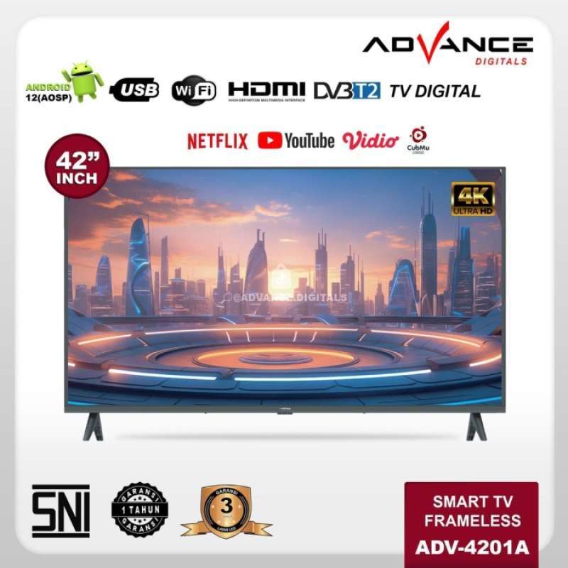 Jual Advance Android Tv Led 42 Inch Adv-4201a Smart Tv Digital ...