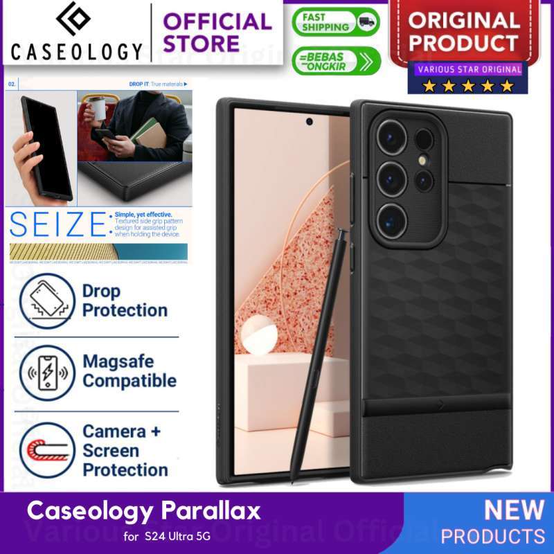 Promo ORIGINAL Case Samsung Galaxy S24 Ultra 5G 2024 Caseology Parallax 3D Hybrid Casing - S24 ...