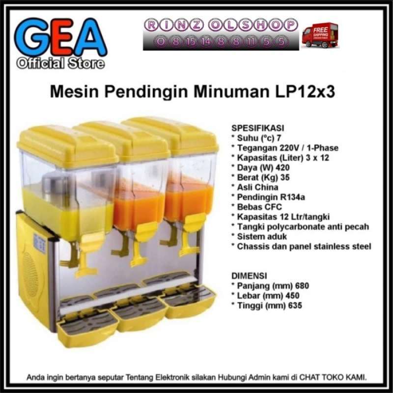 Promo JUICE DISPENSER LP-12X3 MESIN PENDINGIN DISPENSER MINUMAN LP12X3 ...