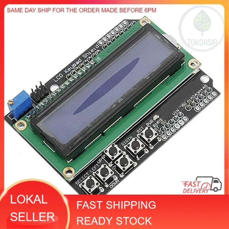 Jual (ready Stock) 1602 Lcd Keypad Shield 1602 Lcd Expansion Shield ... Jual (ready Stock) 1602 Lcd Keypad Shield 1602 Lcd Expansion Shield ...