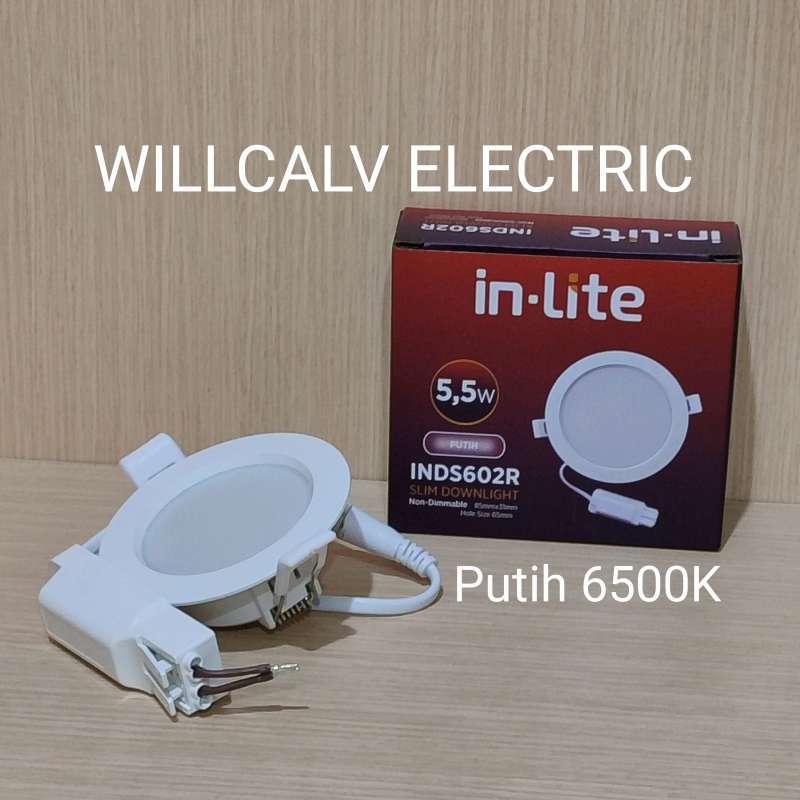 Promo Lampu Downlight Led Inlite INDS602R 5,5W 2,5 inchi putih 6500K ...