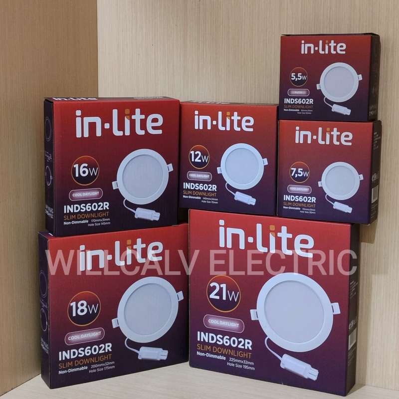 Promo Lampu Downlight Led Inlite Inds602r 12W 5 Inchi Putih 6500k ...