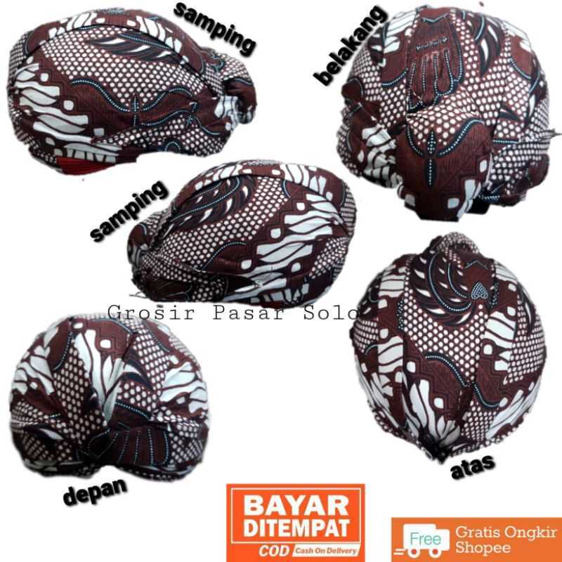 Jual Blangkon Jogja Jebeh Motif Batik Putih Di Seller Grosirpasarsolo ...
