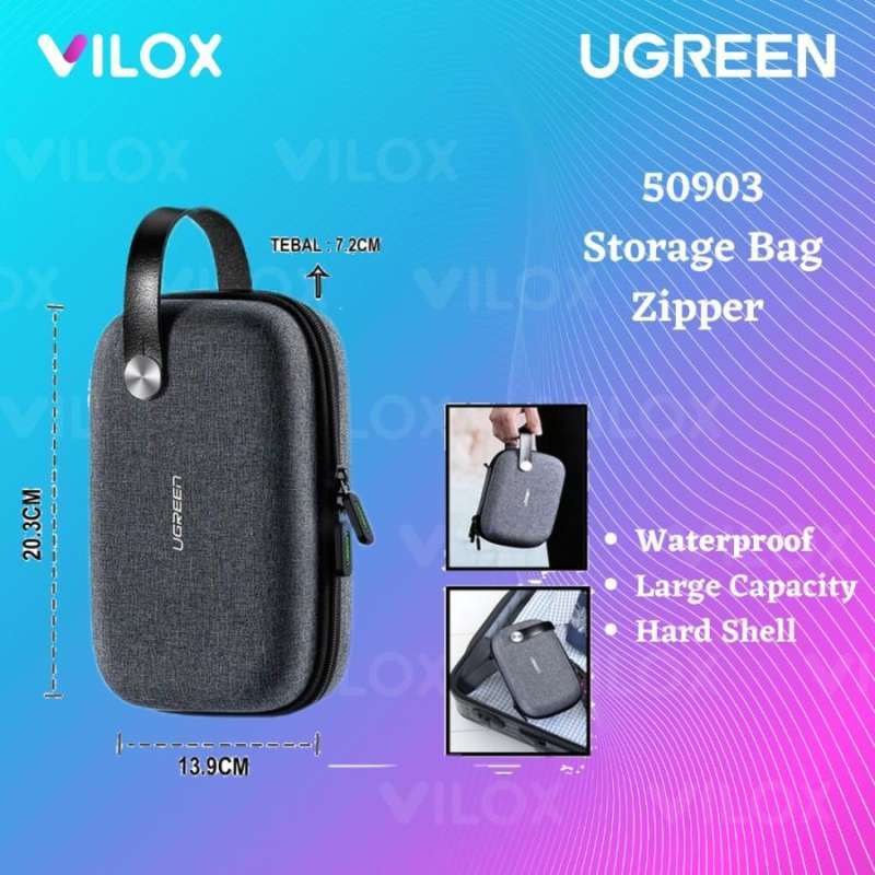 Jual ugreen travel bag tas organizer pouch kabel charger hp phone hard ...