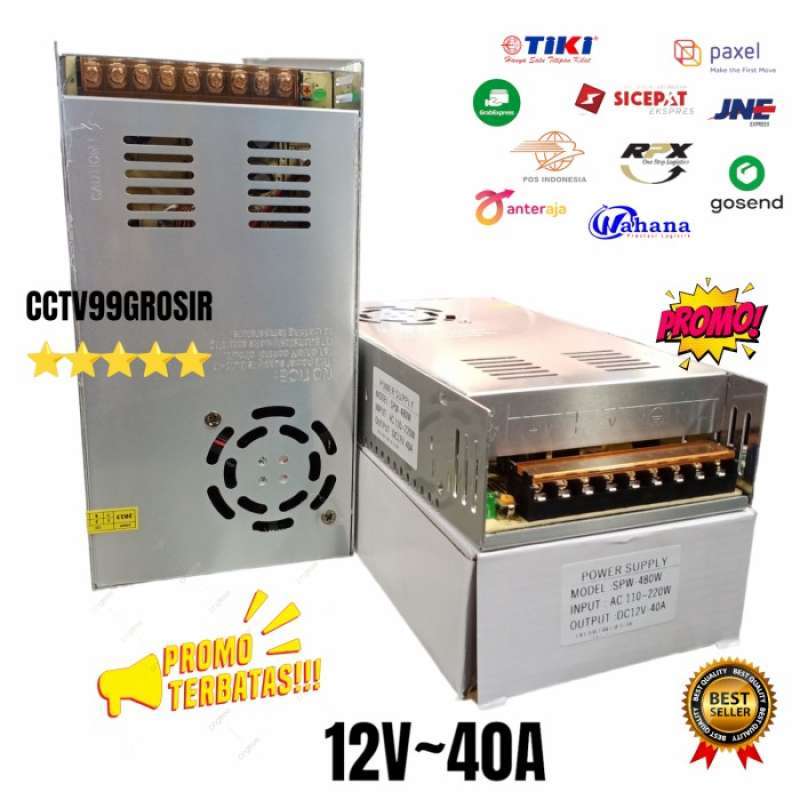 Promo Power Supply 12v 40a / Power Supply Switching 12v 40a Diskon 33% ...