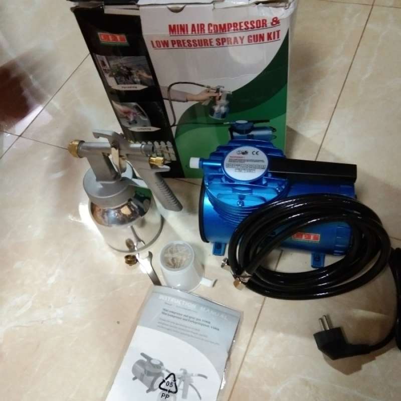 Promo Compressor Set Spray Gun Kit Alat Semprot Cat Dan Kompresor ...