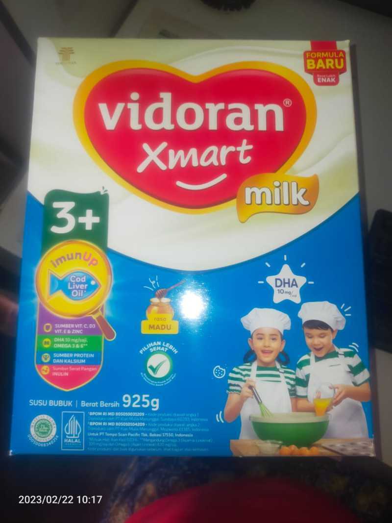 Promo Vidoran Xmart 3+ Madu 925 Gr Diskon 8% Di Seller Toko Susu Danish ...