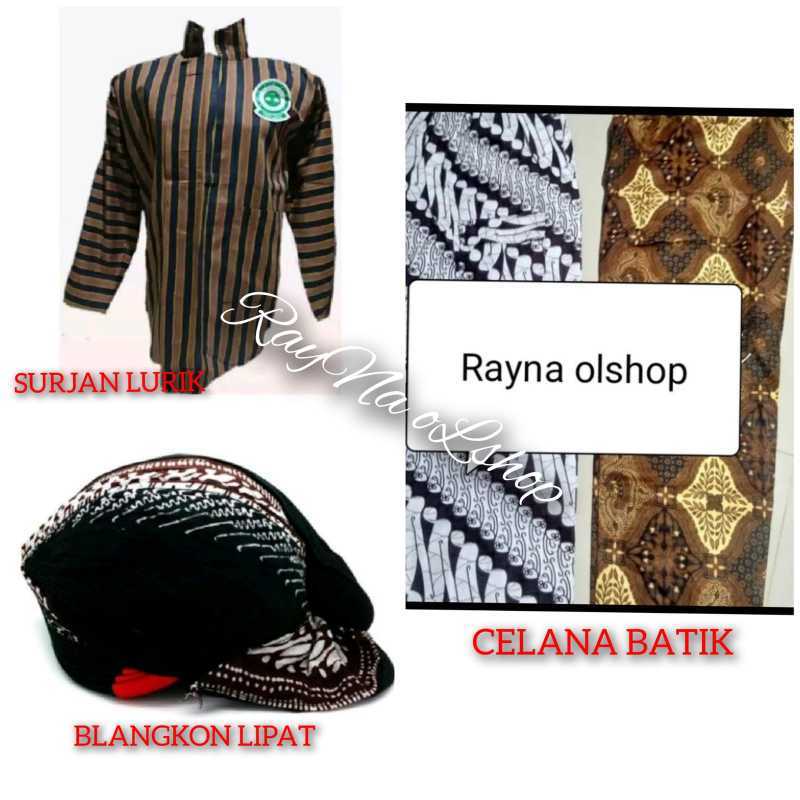 Jual SETELAN BAJU LURIK JAWA PRIA | SURJAN LURIK + BLANGKON LIPAT TANPA SLIWIR + CELANA BATIK ...